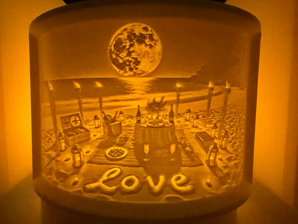 Romantic Picnic On The Beach With Tikis Tea Light by user_2102863444 ...