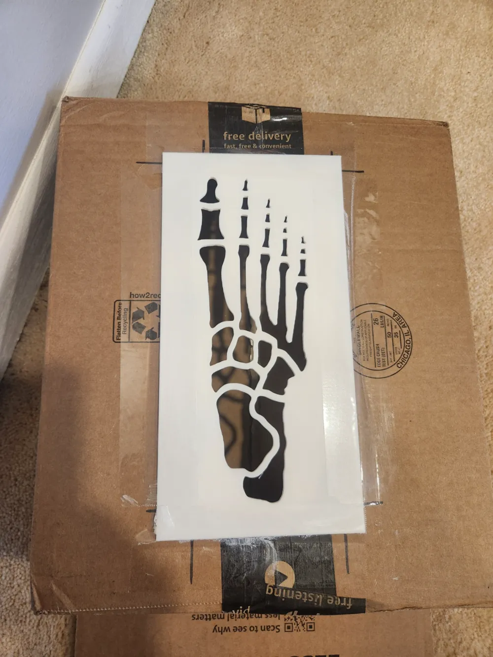Skeletal Foot Stencil by Xarlos - MakerWorld