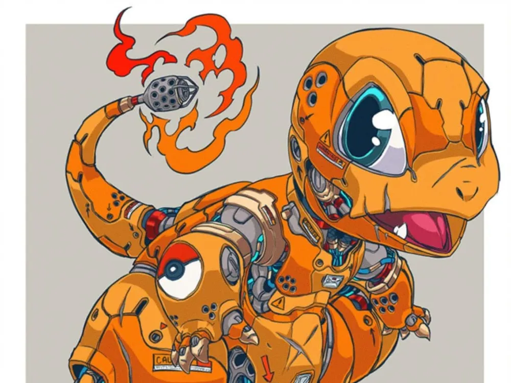 Charmander Robot style by GrumyGramps - MakerWorld