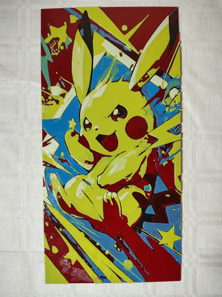 Pikachu Pokemon Hueforge by Andriu3D MakerWorld: Download Free 3D Models