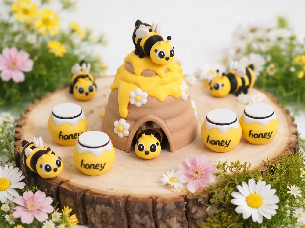 Flexi Little Honey Bee Articulated Animal - Free 3D Print Model ...