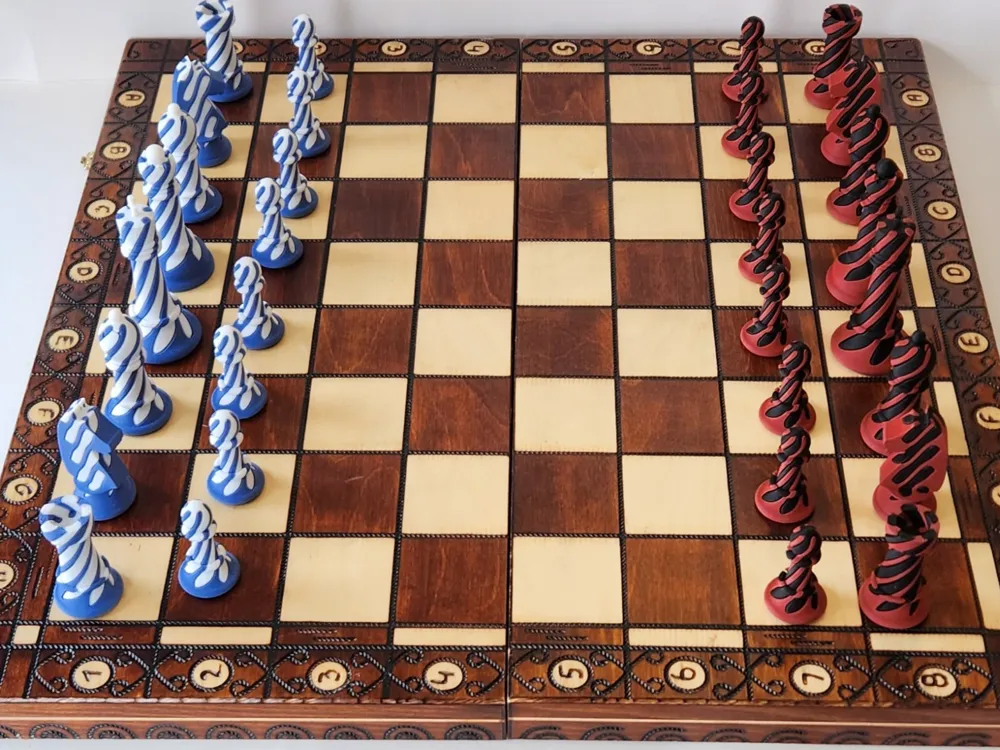 Spiral Passthrough Chess Full Set by MR. Printer MakerWorld: Download ...