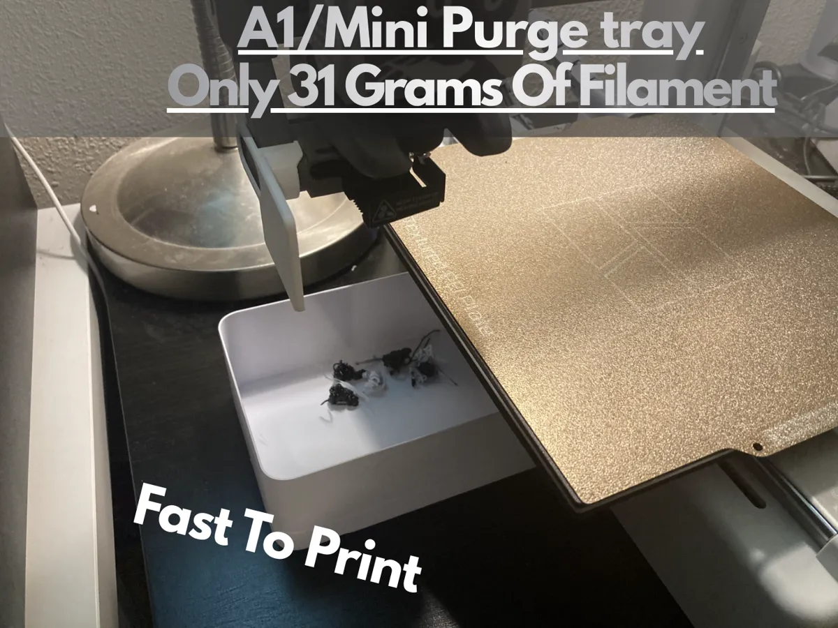Ultra Light A1/mini purge/poop tray - Free 3D Print Model - MakerWorld