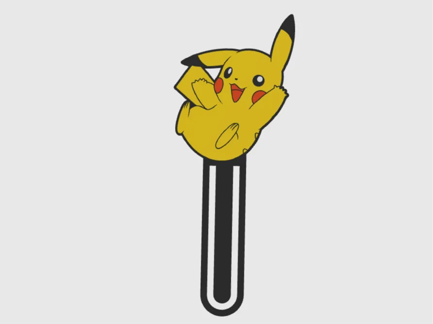 BookMark Pokemon Pikachu Fall Down Cute Kawaii by TeraBite - MakerWorld