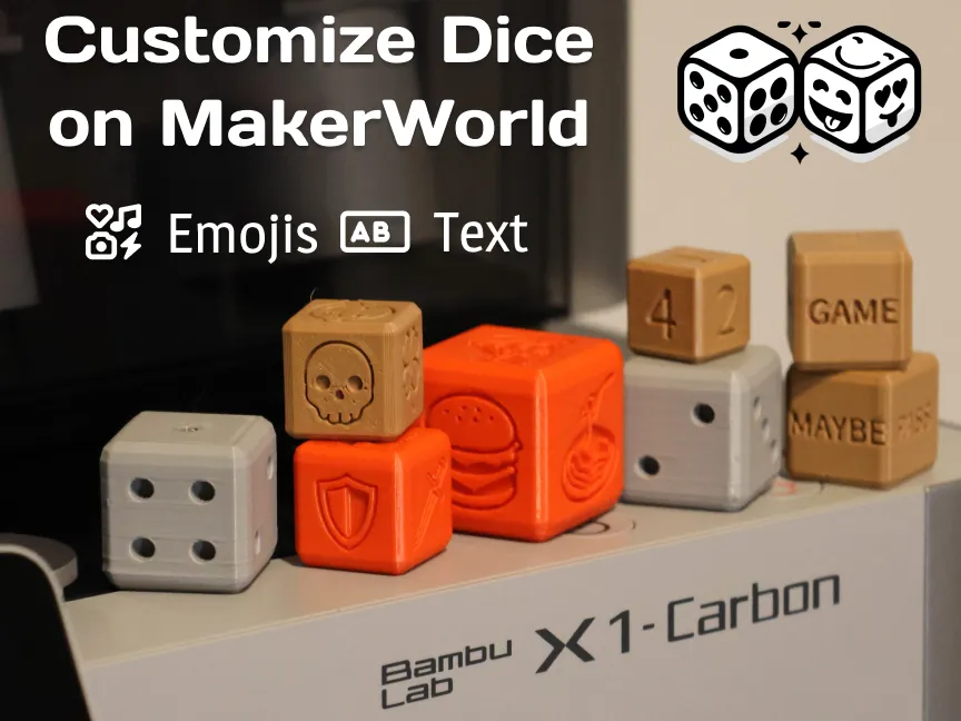 Custom Dice! Design Yours on MakerWorld - Free 3D Print Model - MakerWorld