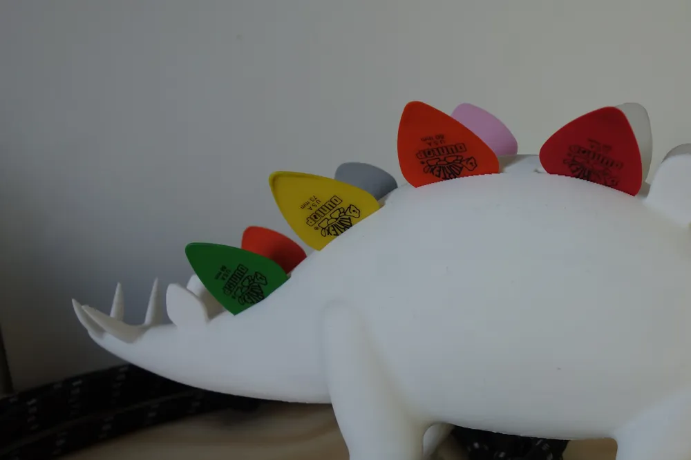 Cute Stegosaur Guitar pick holder (8 Picks) by Technokili MakerWorld ...
