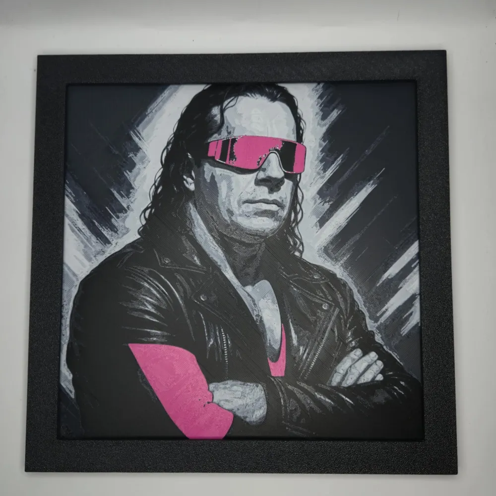 Bret Hart Hueforge - Free 3D Print Model - MakerWorld