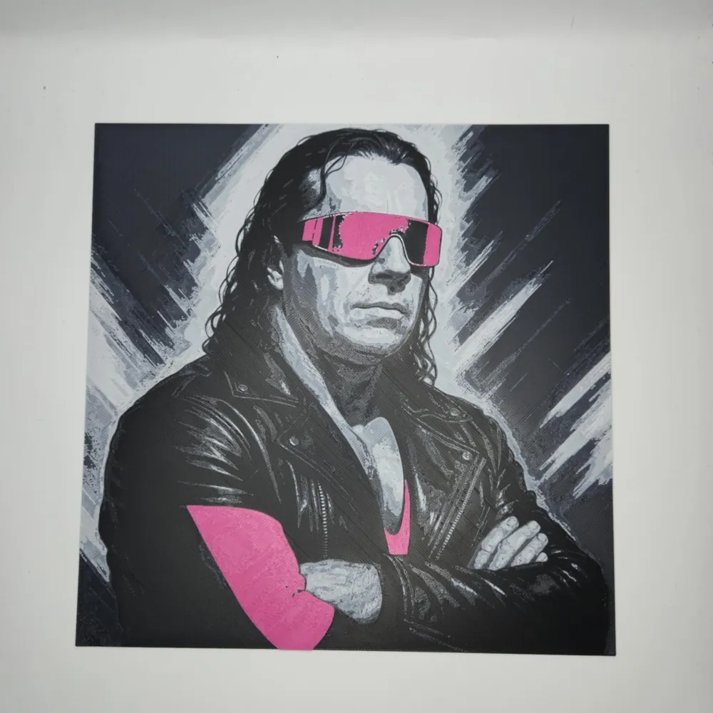 Bret Hart Hueforge - Free 3D Print Model - MakerWorld