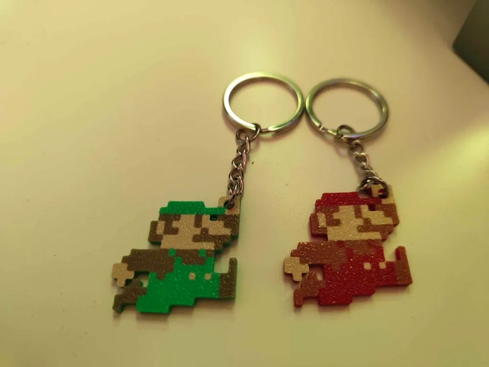 Super Mario Bros and Luigi Keychain by Stivi MakerWorld: Download Free ...