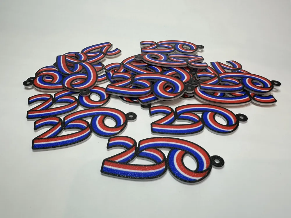 America 250 Keychain - Free 3D Print Model - MakerWorld