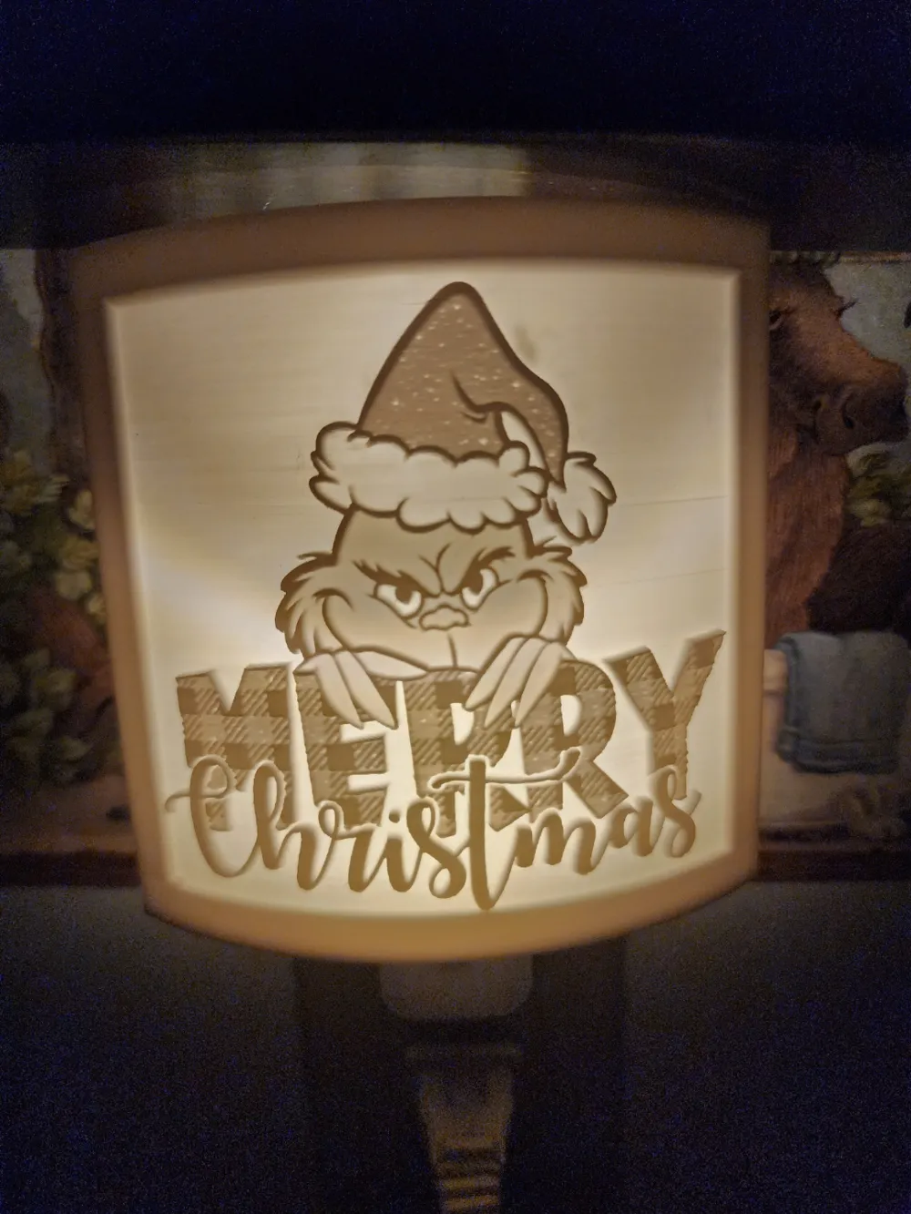 Grinch Lithophane Night Light by Picture_it - MakerWorld
