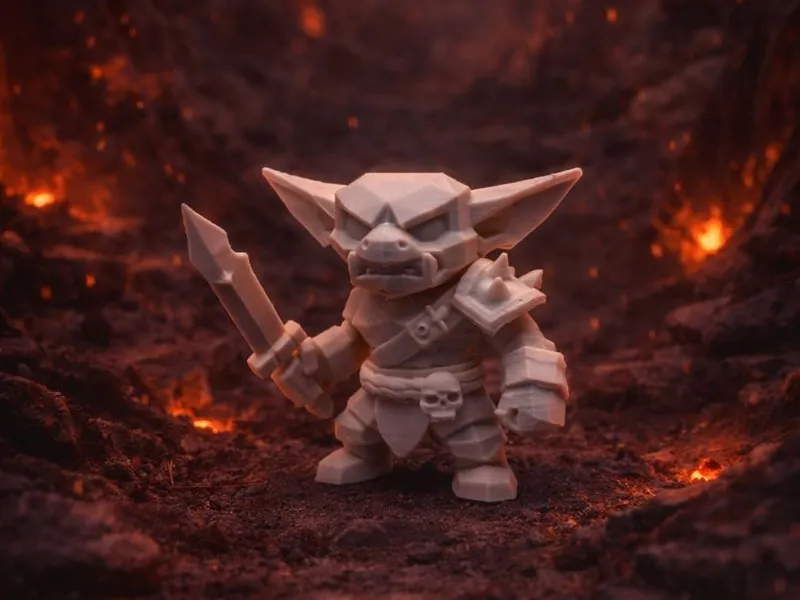 Goblin Low Poly - Modelo gratuito para impressão 3D - MakerWorld