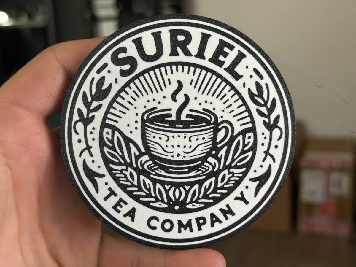 Suriel Tea Company coaster - Free 3D Print Model - MakerWorld