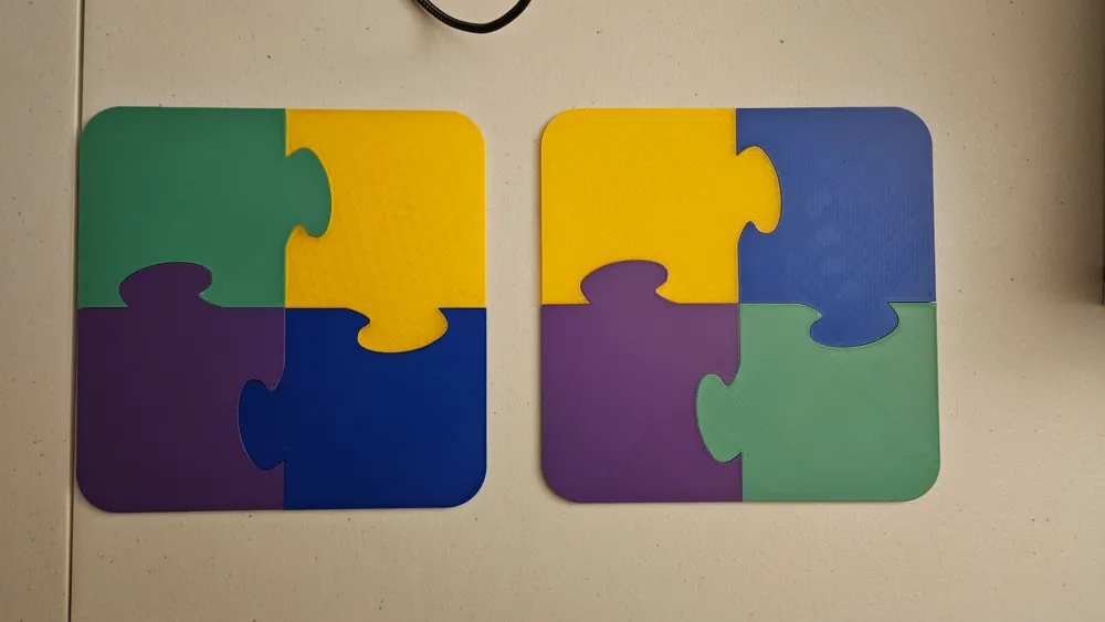 Puzzle Piece Coasters by MTFPrint - MakerWorld