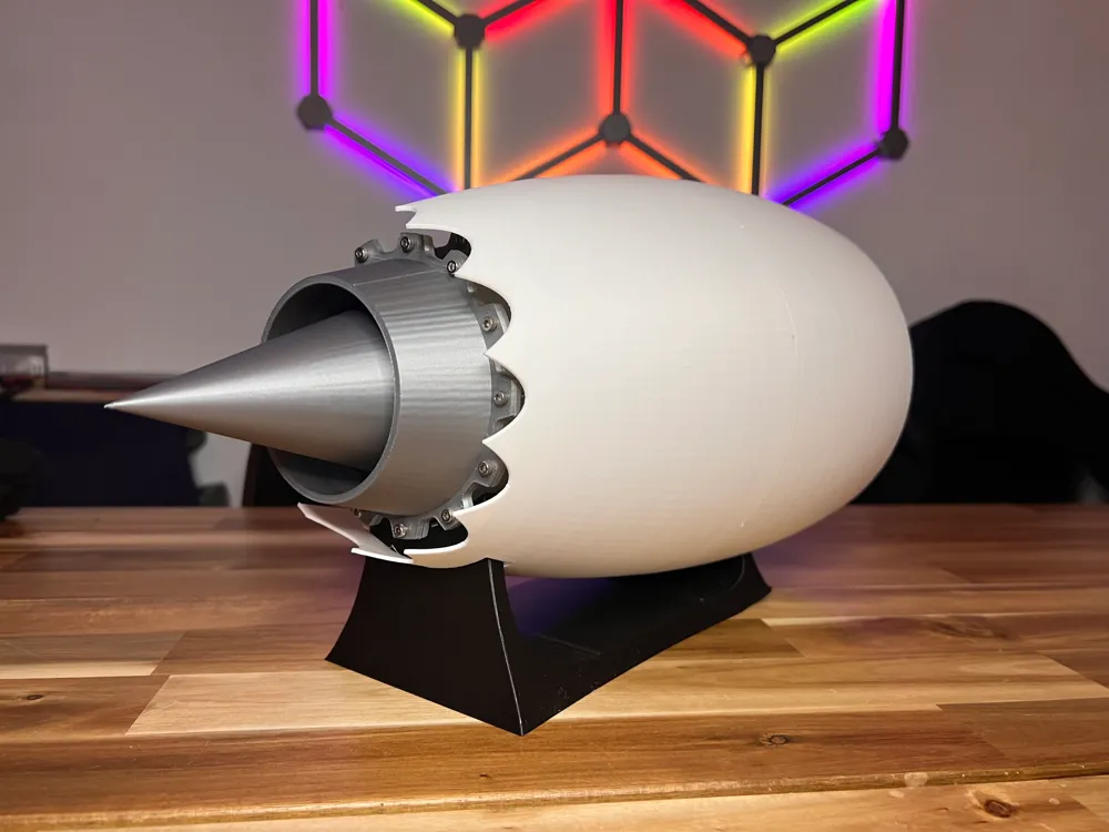 Jet Engine with outer shell Remixed by DutchWorkX3D MakerWorld ...