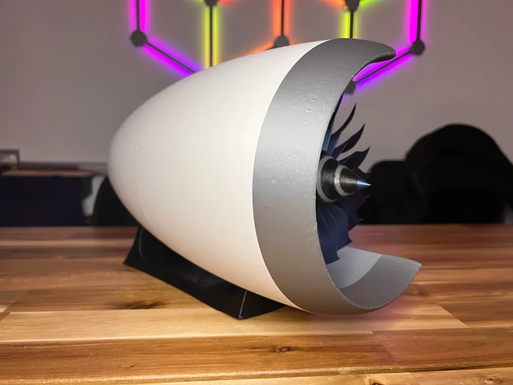 Jet Engine with outer shell - Free 3D Print Model - MakerWorld