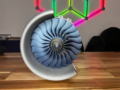 Jet Engine with outer shell Remixed by DutchWorkX3D MakerWorld ...