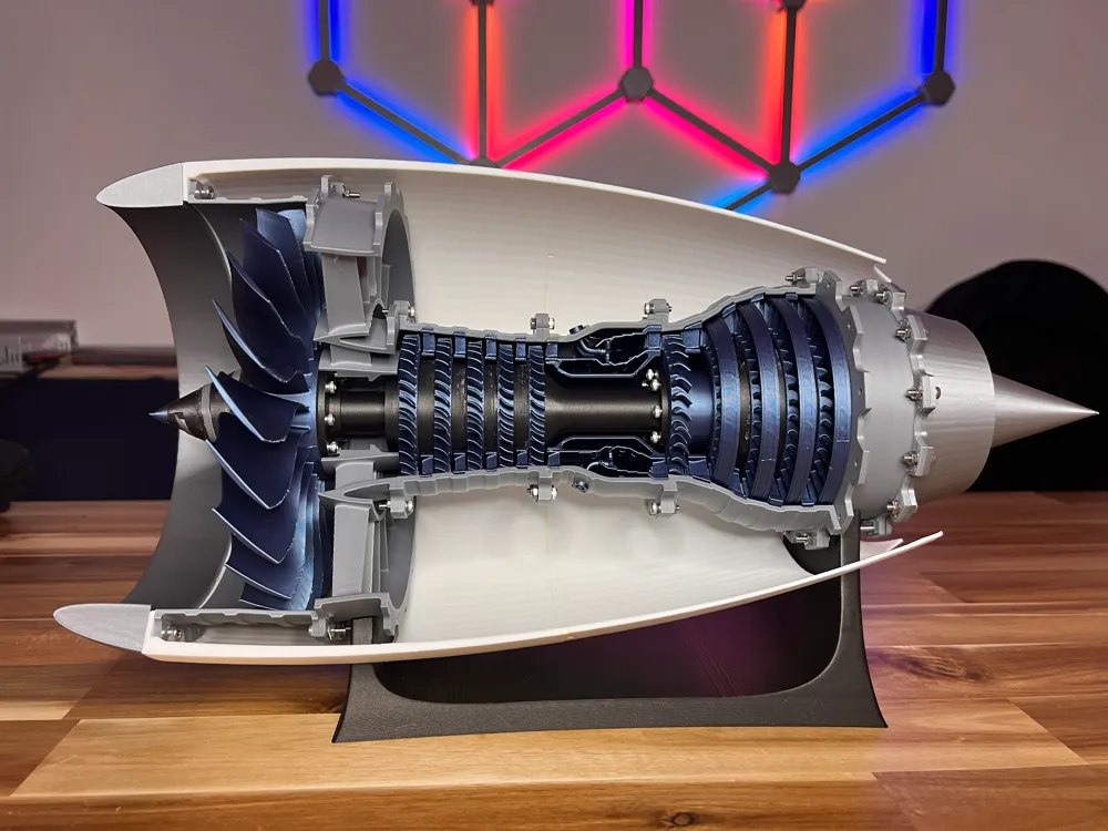 Jet Engine with outer shell Remixed by DutchWorkX3D MakerWorld ...