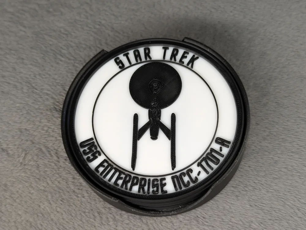 Star Trek 3D Stackable Coaster Ships Set - A - Free 3D Print Model ...