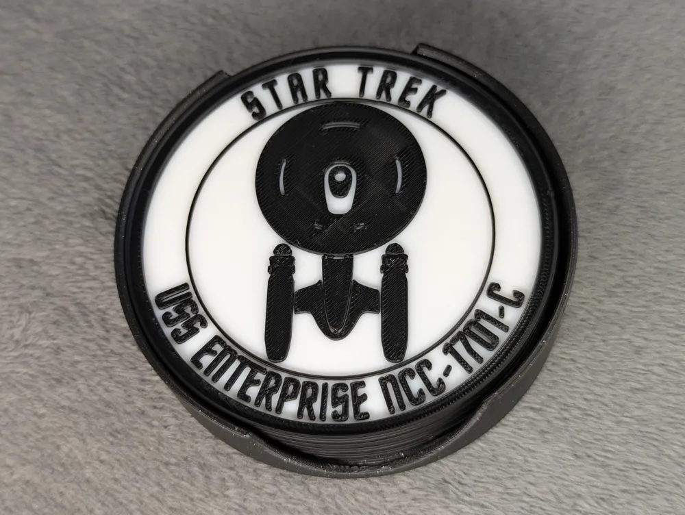 Star Trek 3D Stackable Coaster Ships Set - A - Free 3D Print Model ...