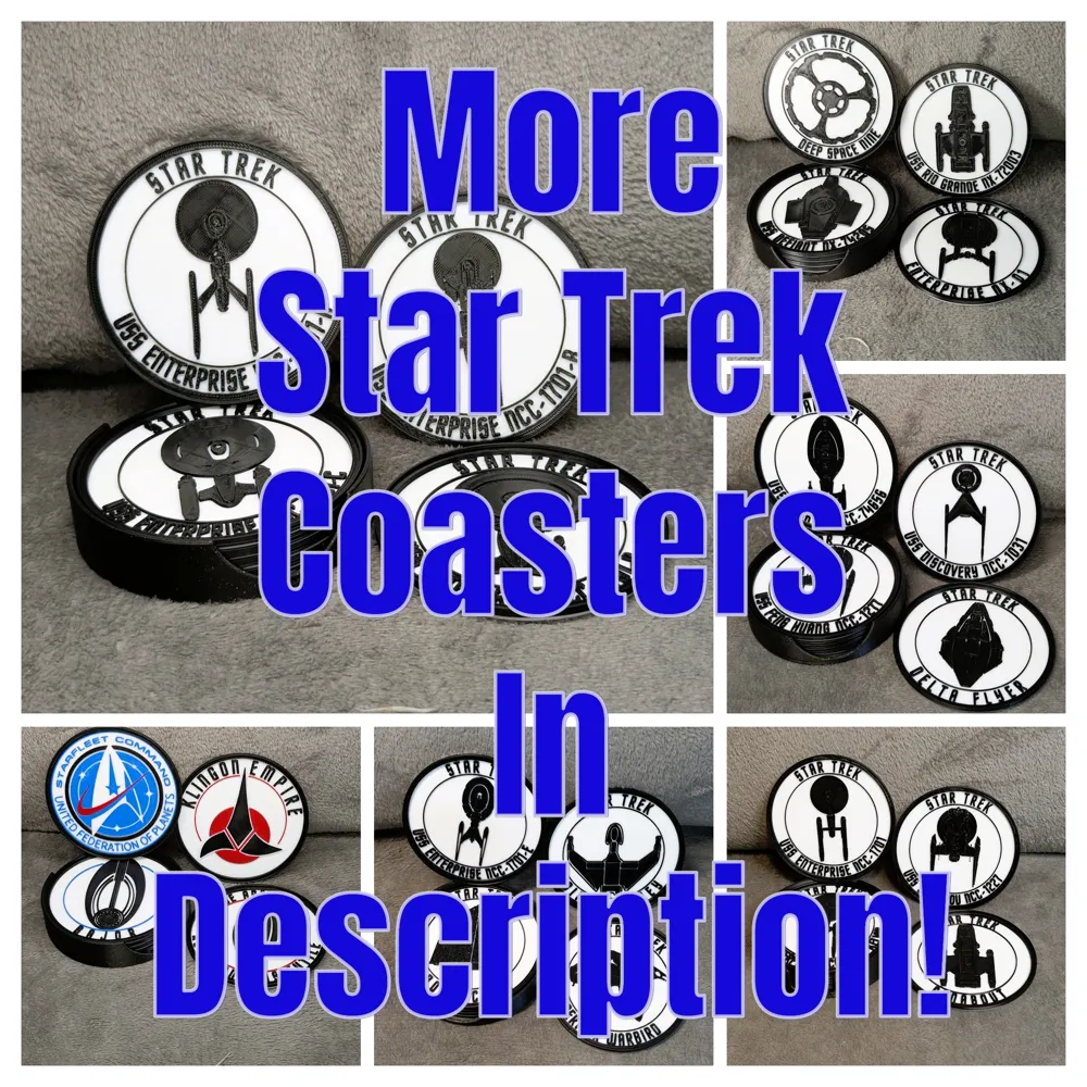 Star Trek 3D Stackable Coaster Ships Set - A - Free 3D Print Model ...