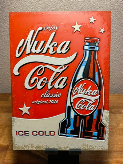Hueforge - Fallout - Nuka Cola Poster - Free 3D Print Model - MakerWorld
