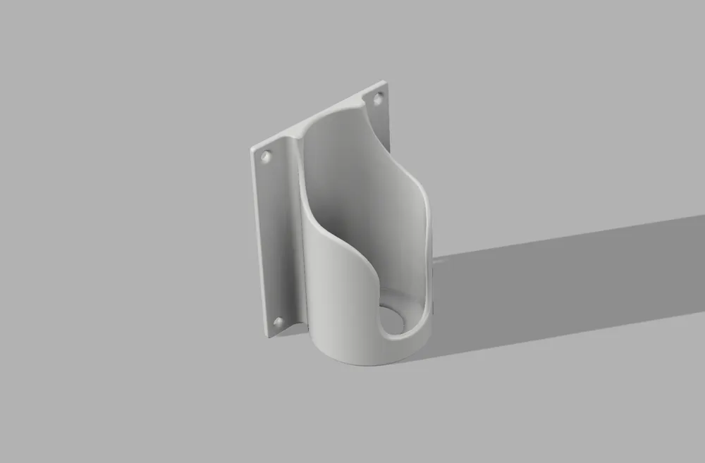 Bottle Holder (60mm Inner Diameter) – Wall Mount - Free 3D Print Model ...