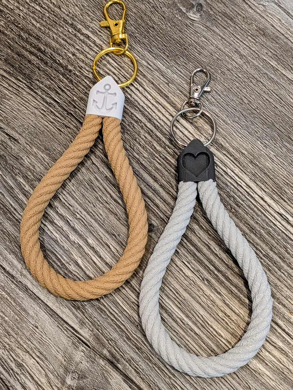 Rope Keychain (Anchor & Heart) by lov3d MakerWorld: Download Free 3D Models