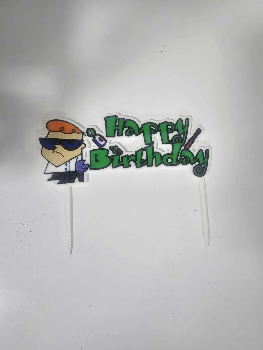 Happy Birthday Dexters laboratory cake topper by J.Trognot MakerWorld ...