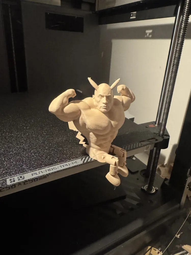 Flexi Rock-Achu | Dwayne Johnson as Pikachu by augustvkmaansson ...