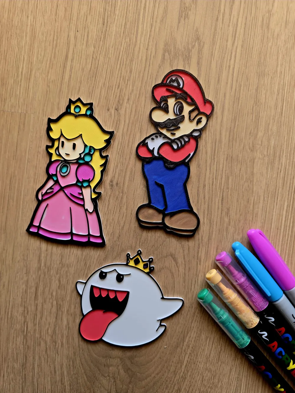 Princess Peach King Boo Mario DIY Coloring Pack by Merilno3D MakerWorld ...