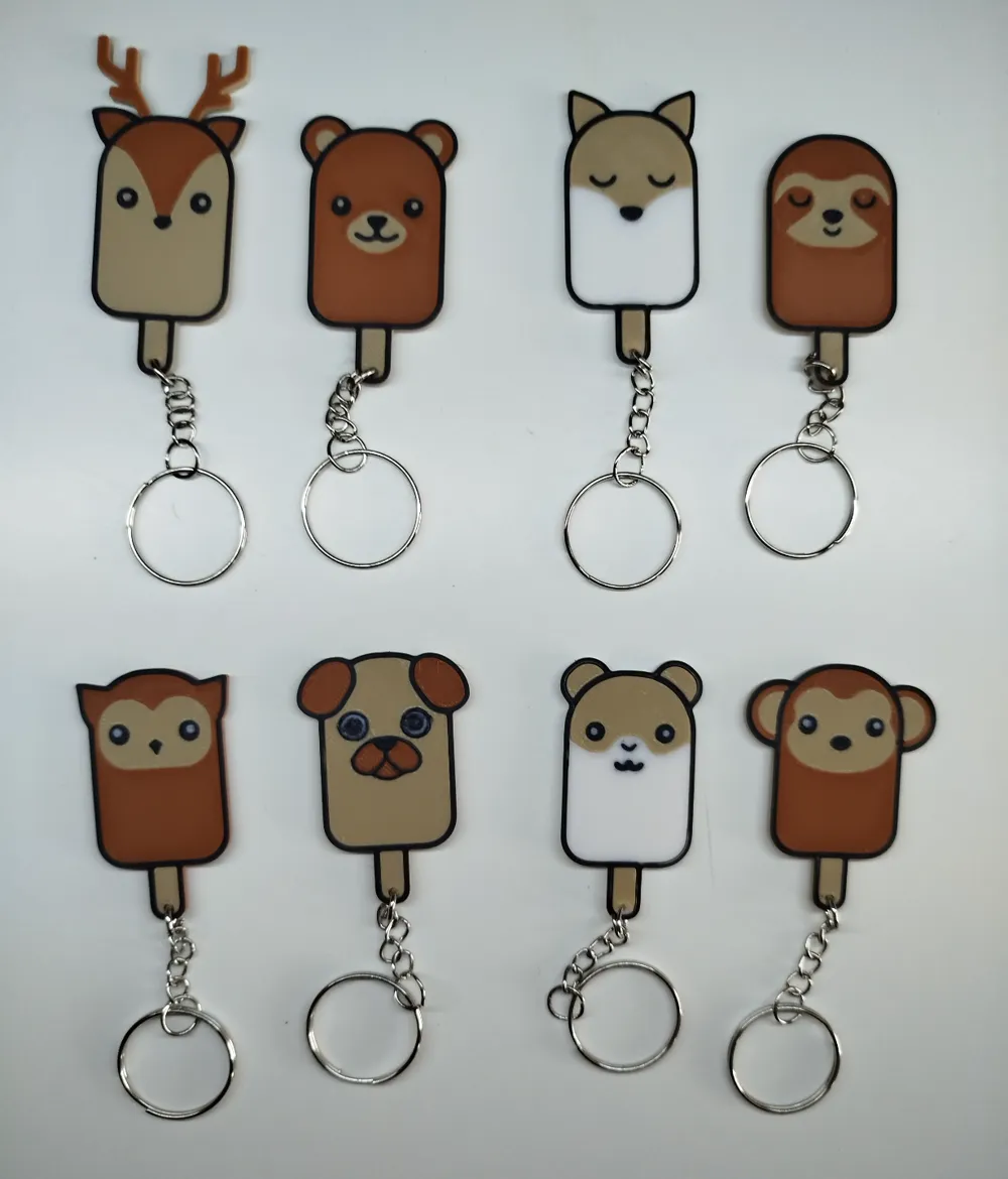 PACK OF 22 CUTE ANIMALS KEYCHAINS by Blackky98 MakerWorld: Download ...