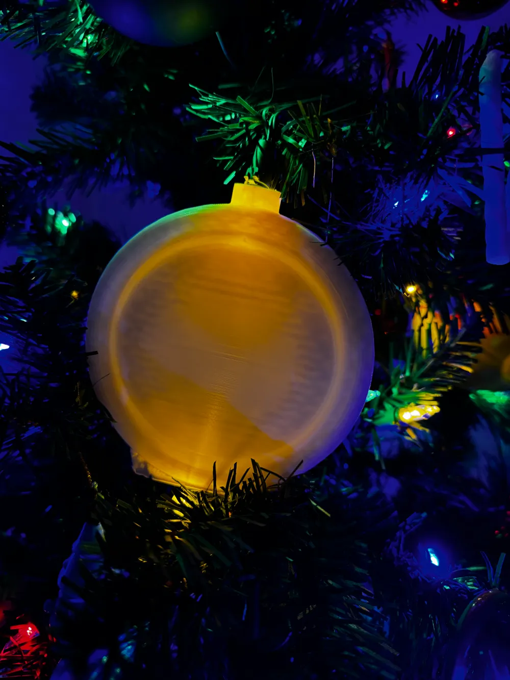 Round Christmas Tree Light Ornament (BLANK) by CorwineCustoms.3D LLC ...