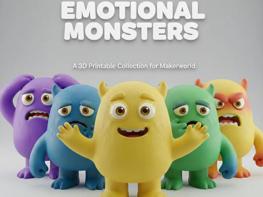 Emotional Monsters - Teaches Emotions - Free 3D Print Model - MakerWorld