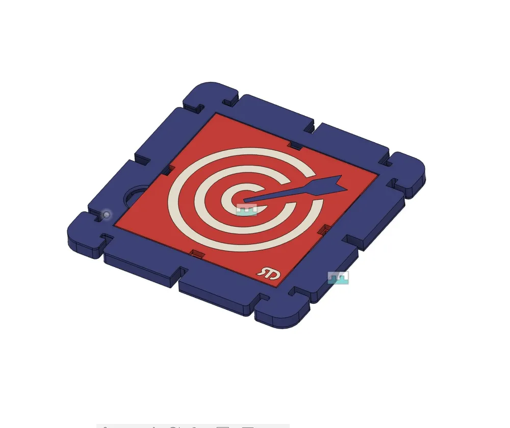 Shooting target frame for 3 inch reactive sticker by Malx - MakerWorld