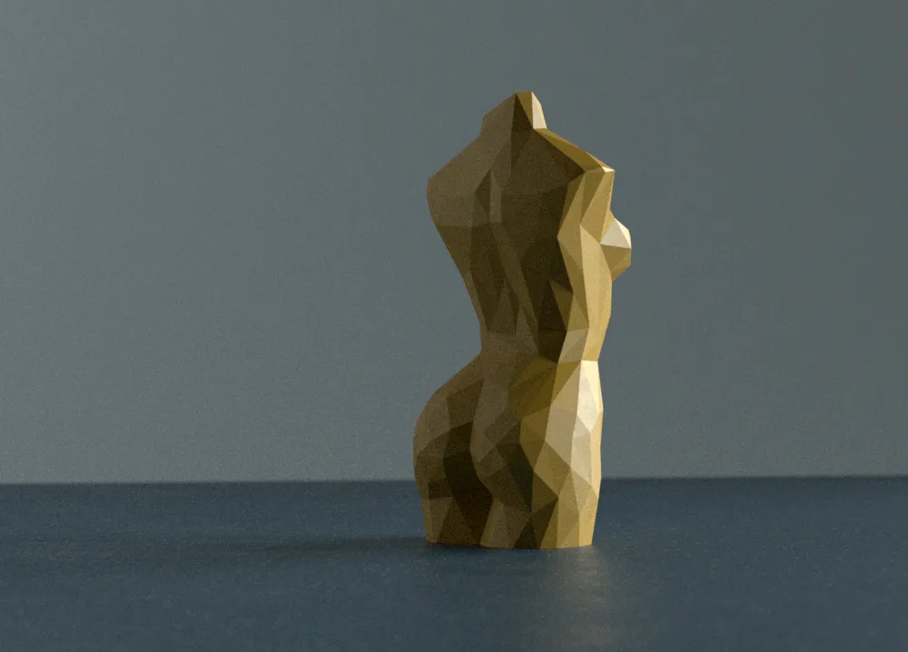 Low Poly Woman Sculpture Beautiful by boxxxy MakerWorld: Download Free ...