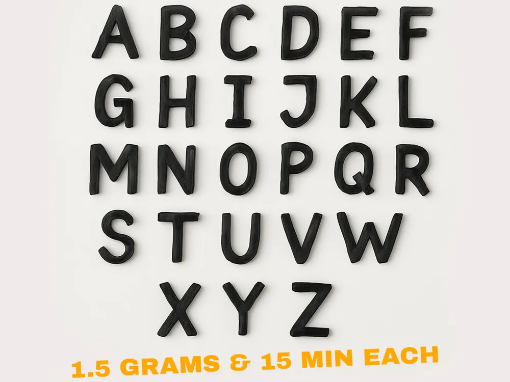 Hand Painted Letters A-Z |1.5 grams & 15 min each by Galerious ...