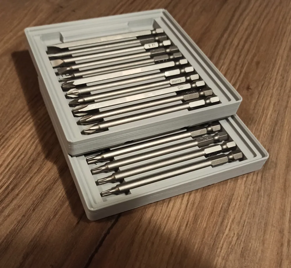 Gridfinity 100mm Bits. 3x3 2U Stackable by Behemothokun - MakerWorld