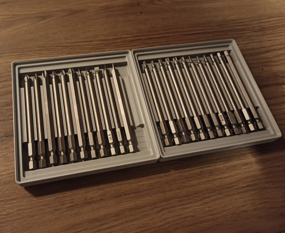 Gridfinity 100mm Bits. 3x3 2U Stackable by Behemothokun - MakerWorld