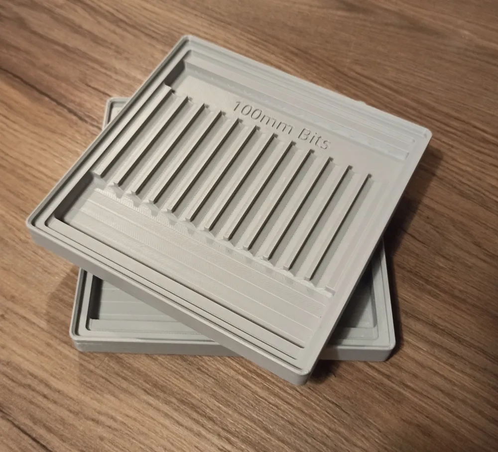 Gridfinity 100mm Bits. 3x3 2U Stackable by Behemothokun - MakerWorld