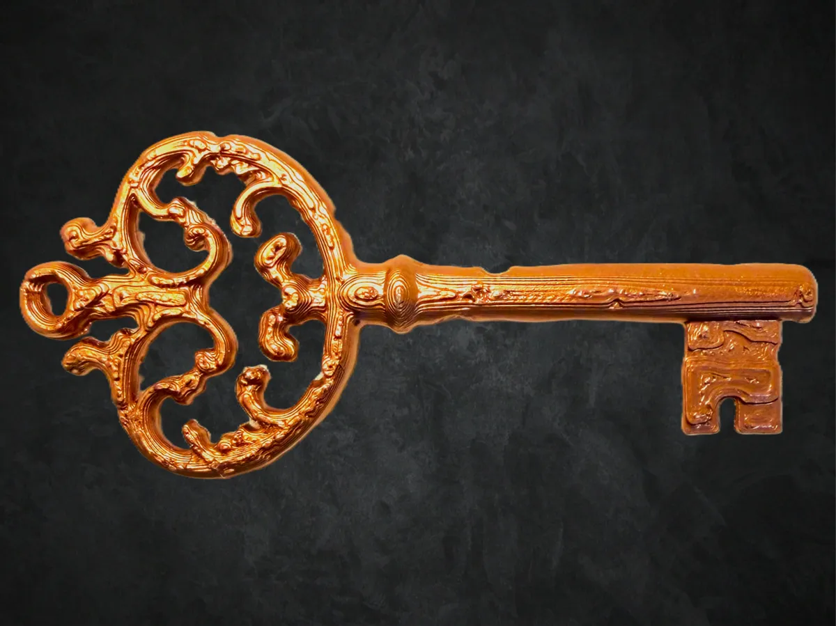 Old Fashioned Rusted Pitted Key Fantasy Ancient - Free 3D Print Model ...