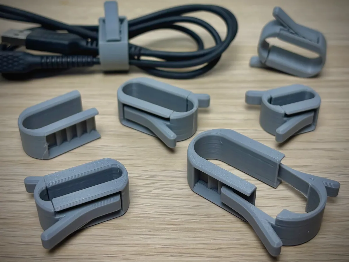 Cable Clip | Cable Organizer | Multiple Sizes by Matthew Ghost MakerWorld: Download Free 3D Models