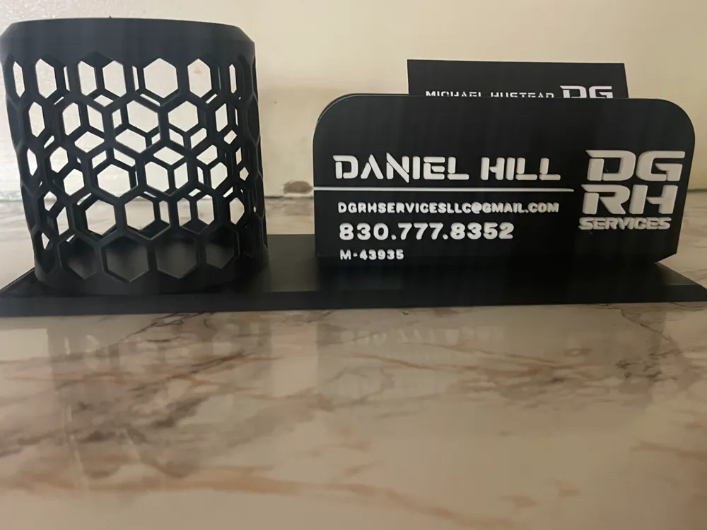 DGRH Desk top business card Holder with basket by MHustead MakerWorld ...