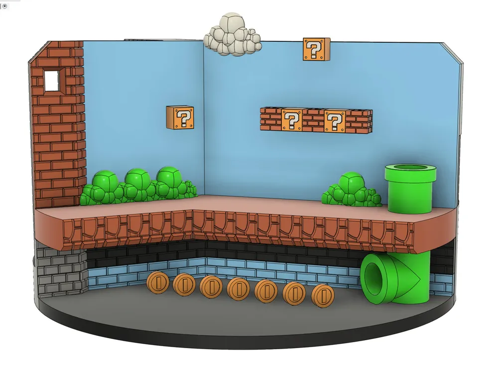 Super Mario Bros Diorama - Free 3D Print Model - MakerWorld