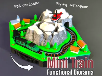 Mini Train - Functional Diorama | Collection - MakerWorld: Download ...