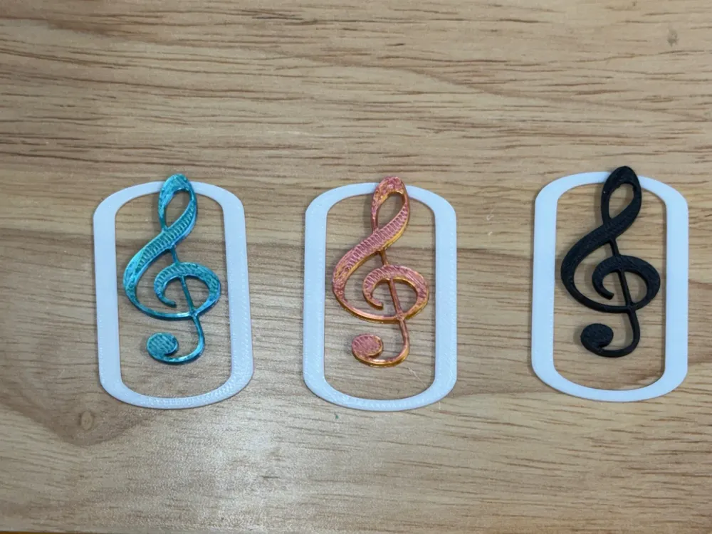Music Paperclip Bookmark - Treble Clef by Oren - MakerWorld
