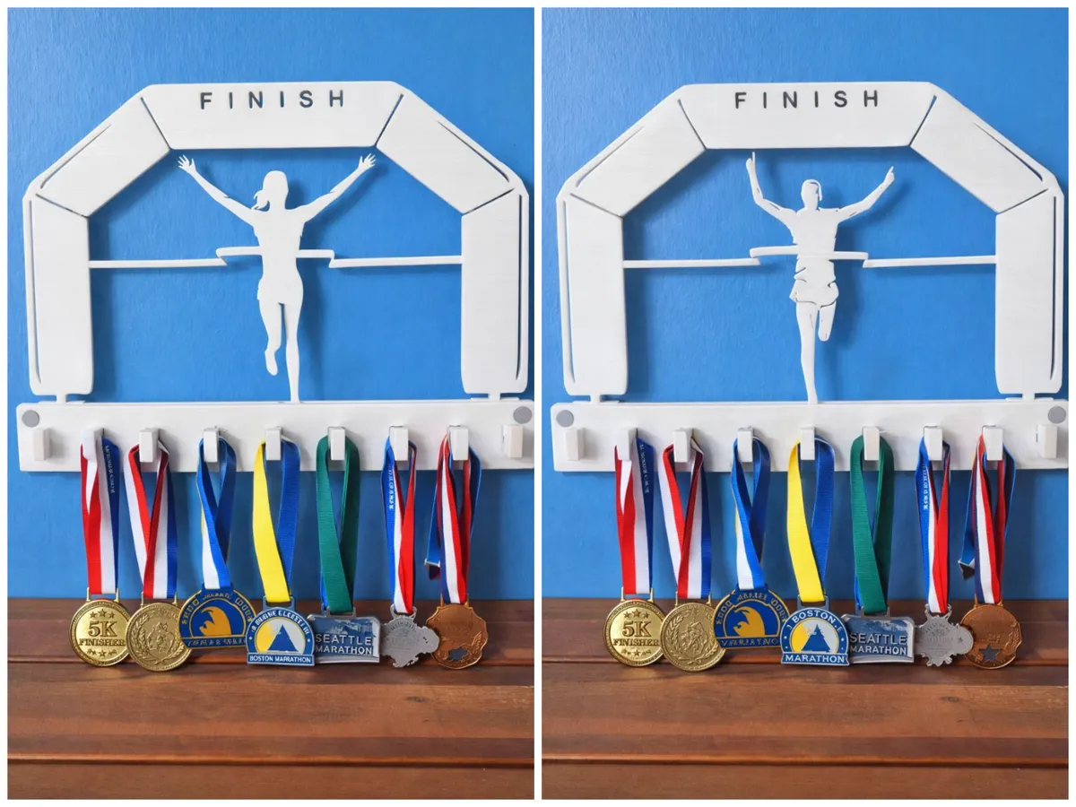 Medal Hanger - Running (Marathon) - Men / Women - Free 3D Print Model ...