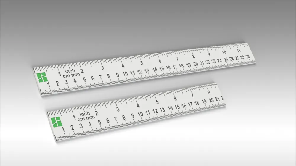 Dual Unit Ruler Metric and Inch 220mm and 300mm LG - Free 3D Print ...