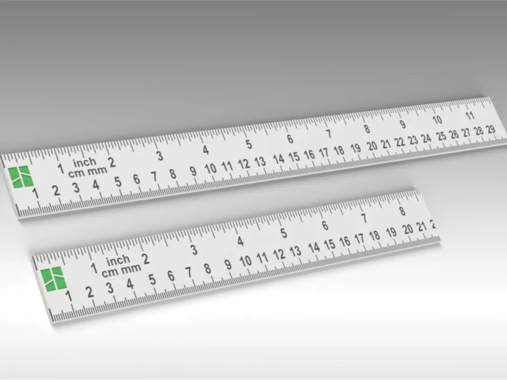Dual Unit Ruler Metric and Inch 220mm and 300mm LG by 3D Print Masters ...