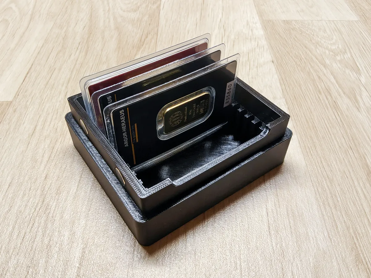 Gold bullion magnetic storage - Free 3D Print Model - MakerWorld